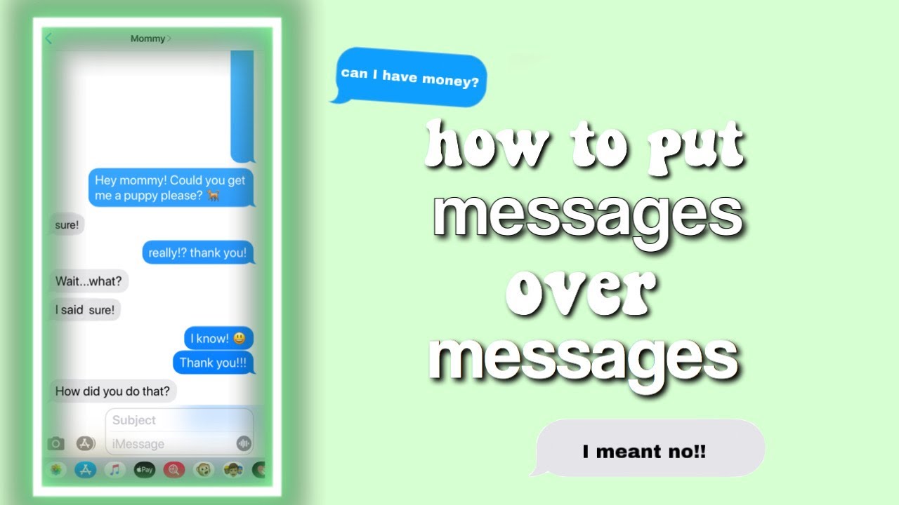how to put messages over messages! || ash 12 - YouTube