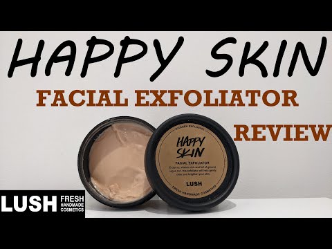 LUSH 'HAPPY SKIN' ENZYMATIC FACIAL EXFOLIATOR REVIEW - YouTube