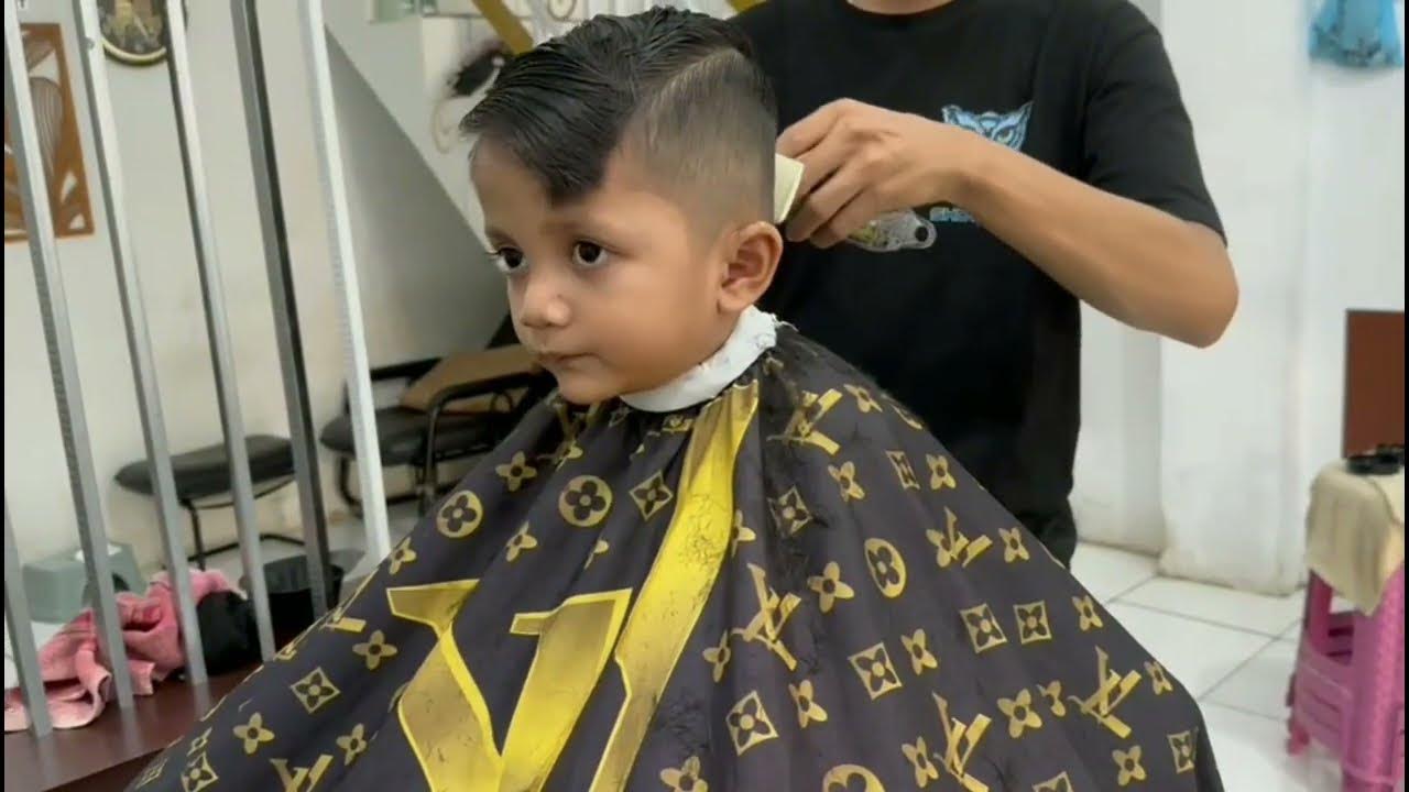 Cara Memotong Rambut Anak Laki Laki - YouTube