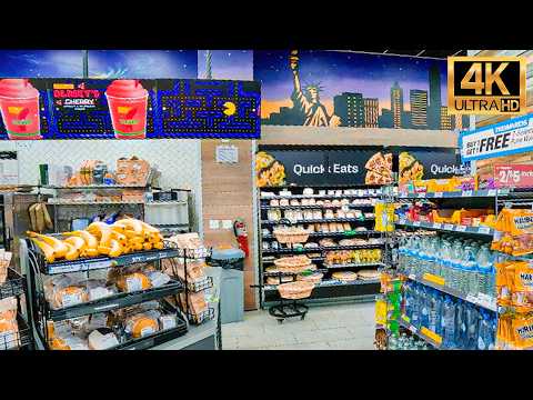 🇺🇸 Amazing 7-ELEVEN in NEW YORK, USA: Pac-Man & NYC Decor! [4K Video]