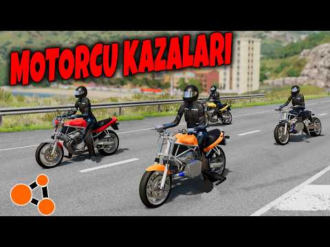 MOTORCU KAZALARI │EKİP İLE TROLL GAZLAMA - EFSANE MOTOR MODU !!! │ Beam.ng Drive