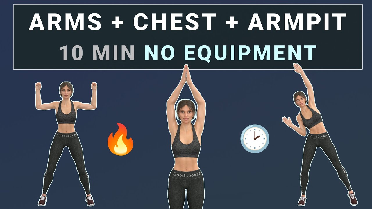 10 min ARMS & CHEST - Cardio Workout for Beginners☘️ All Standing No ...