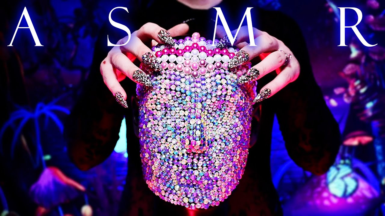 Asmr Mic Tapping And Scratching 1 000 Rhinestone Covered Binaural Mic