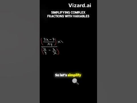 Simplifying complex fractions with variables #maths #algebra # ...