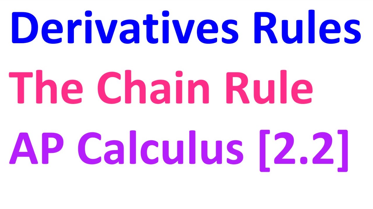 2.2J - The Chain Rule [AP Calculus] - YouTube