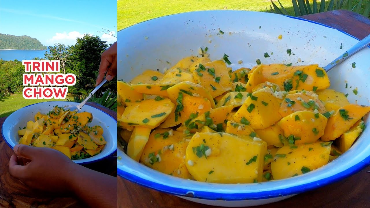 Trini Mango Chow Made In De Bush | ASMR | Foodie Nation - YouTube