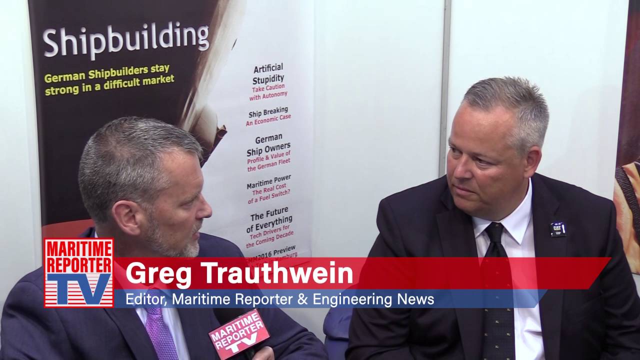 Maritime Reporter TV Interviews Leif Gross, Caterpillar - YouTube