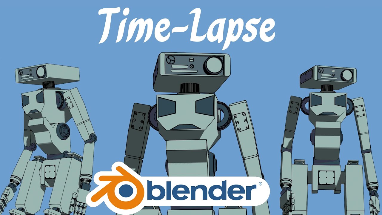 Worker Robot | Blender Time-Lapse - YouTube