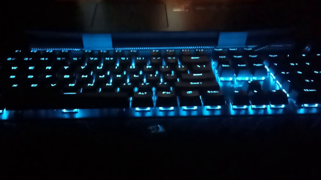 Redragon Aryaman RGB Mechanical keyboard Lighting Demo - YouTube