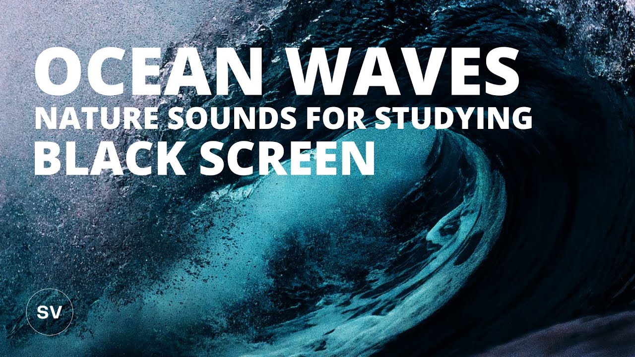 Focus With 1 Hour of Ocean Waves|Nature Sounds for Studying|Black ...