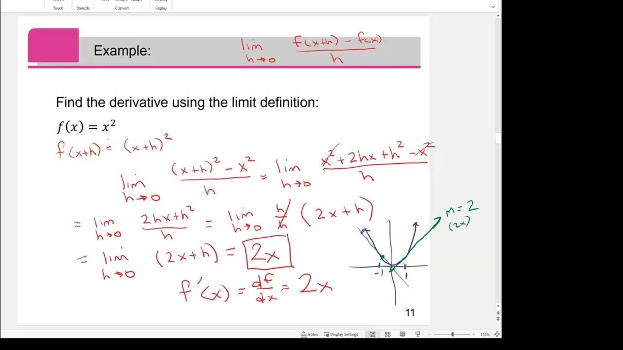 Find the derivative using the limit definition - YouTube