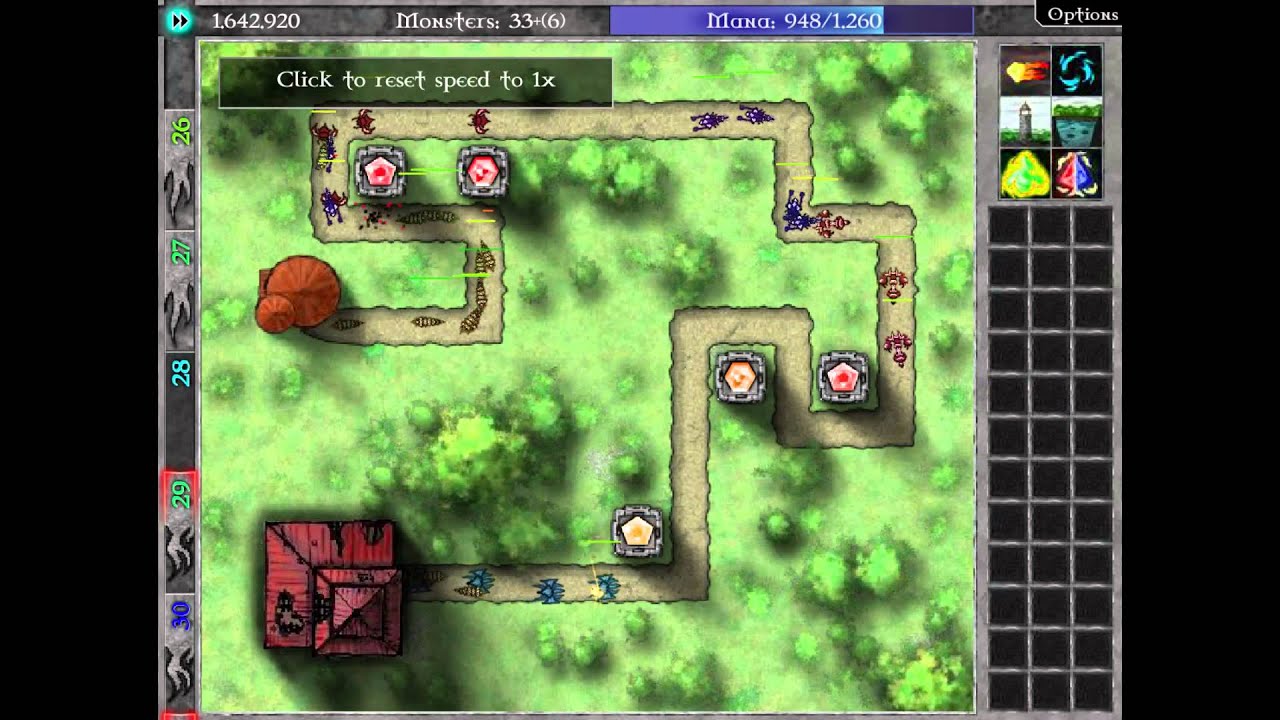 GemCraft Chapter 1 The Forgotten - Level 14 (36 waves) - YouTube