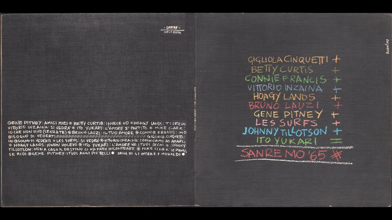 SANREMO '65 – ( - Derby DBLU 8014 – 1965 - ) - FULL ALBUM - YouTube