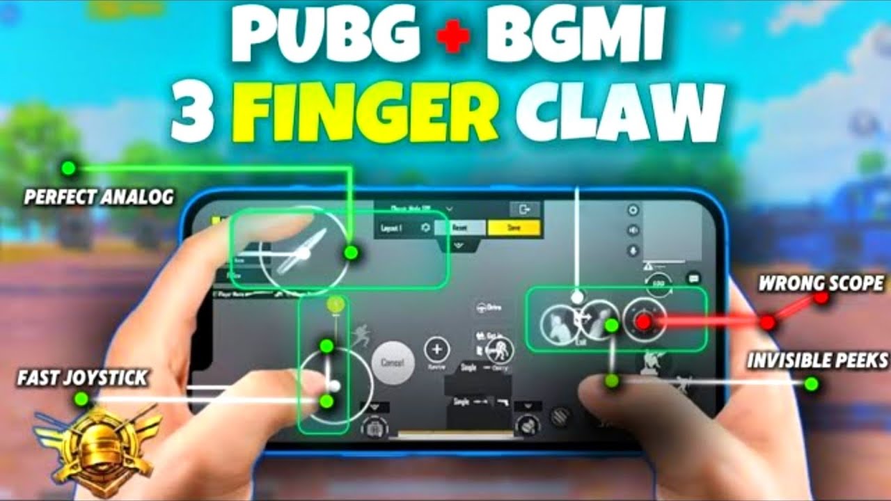 3 Finger Claw Control Setup for PUBG Mobile | Best Sensitivity + Tips ...