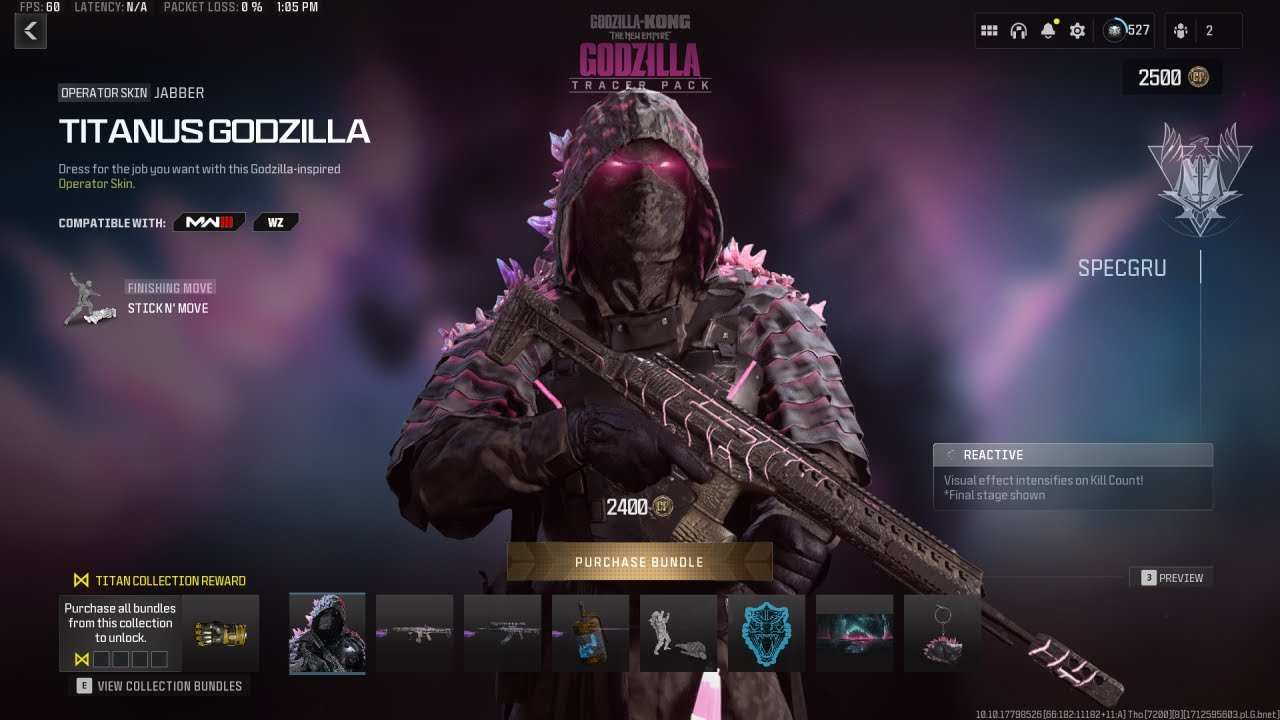 NEW SEASON 3 MW3/WARZONE: GODZILLA x KONG THE NEW EMPIRE TRACER PACK BUNDLE - YouTube