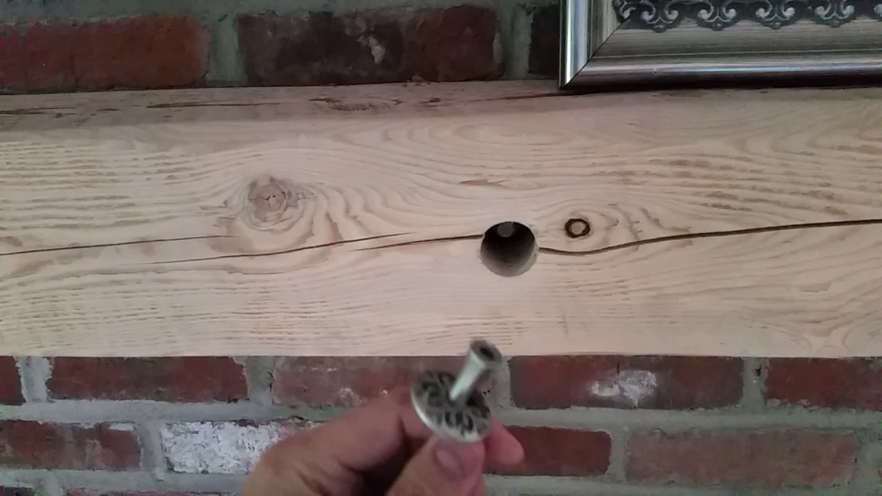 Wood Mantel Bolt Covers - YouTube