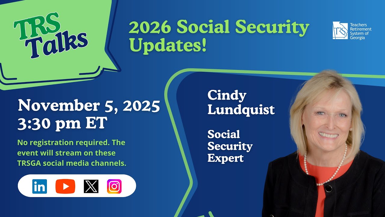 TRS Talks: 2026 Social Security Updates with Cindy Lundquist - YouTube