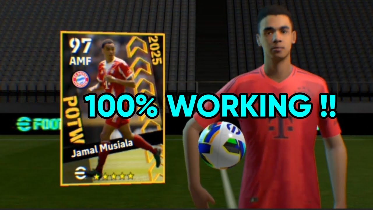 Best Trick to Get Free 102 Rated POTW Jamal Musiala In eFootball 2025 😱 ...