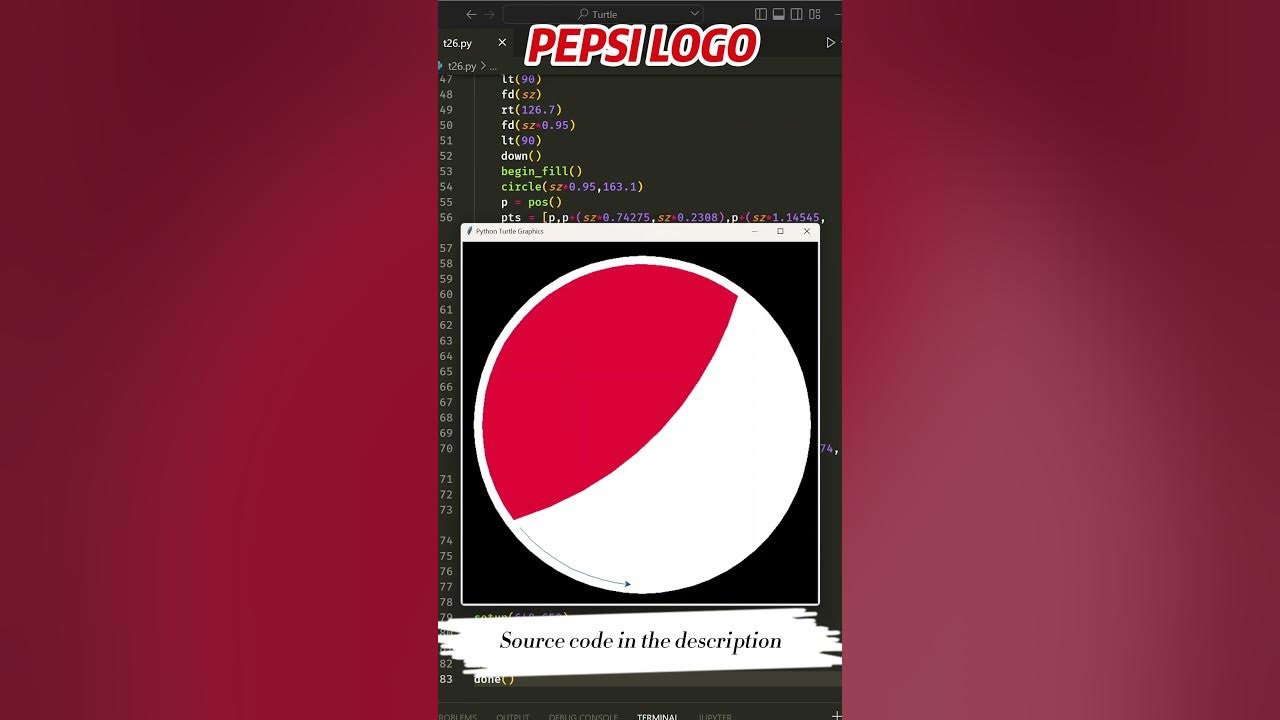 Pepsi Logo Python Turtle Graphics Drawing Youtube