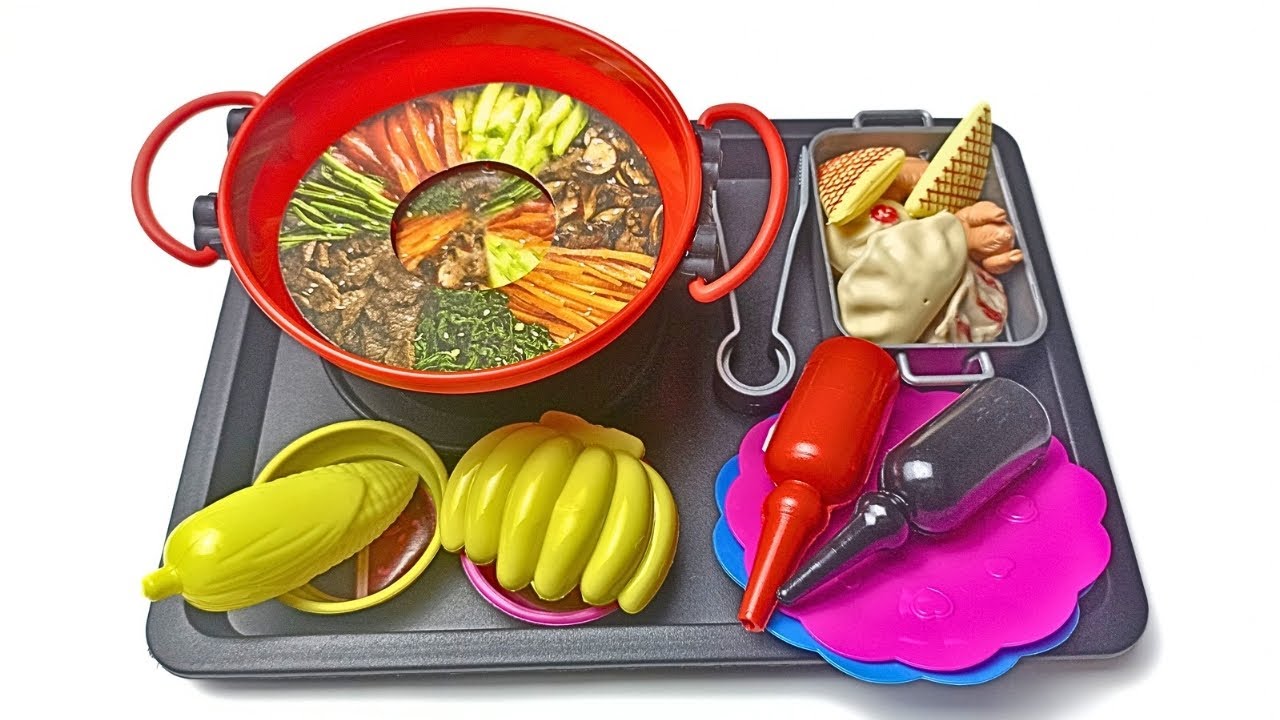 Satisfying Video Food Cooking Plastic ASMR | Soup Plastic Toys - YouTube