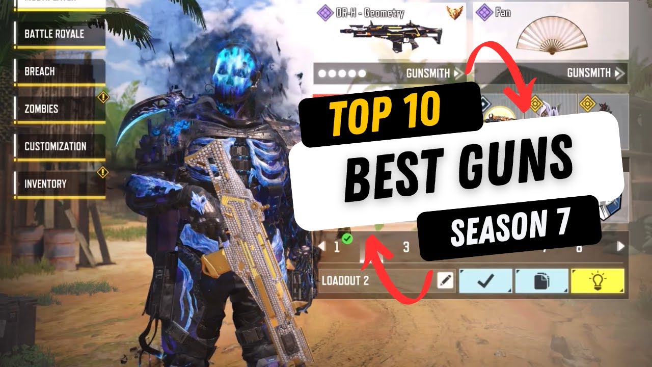 Top 10 Best Guns in Season 7 CODM 2024 Gunsmith - YouTube