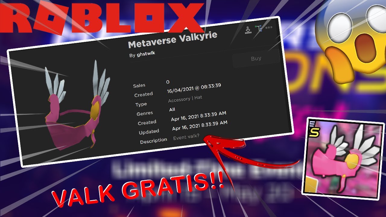 Uma VALKYRIE de GRAÇA.. Evento METAVERSE no ROBLOX e o GRANDE PRESENTE ...