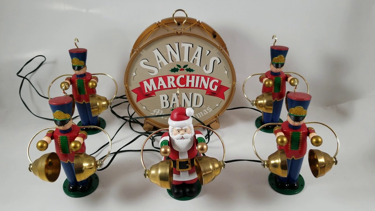 Mr Christmas Santa's Marching Band with Toy Soldiers - YouTube