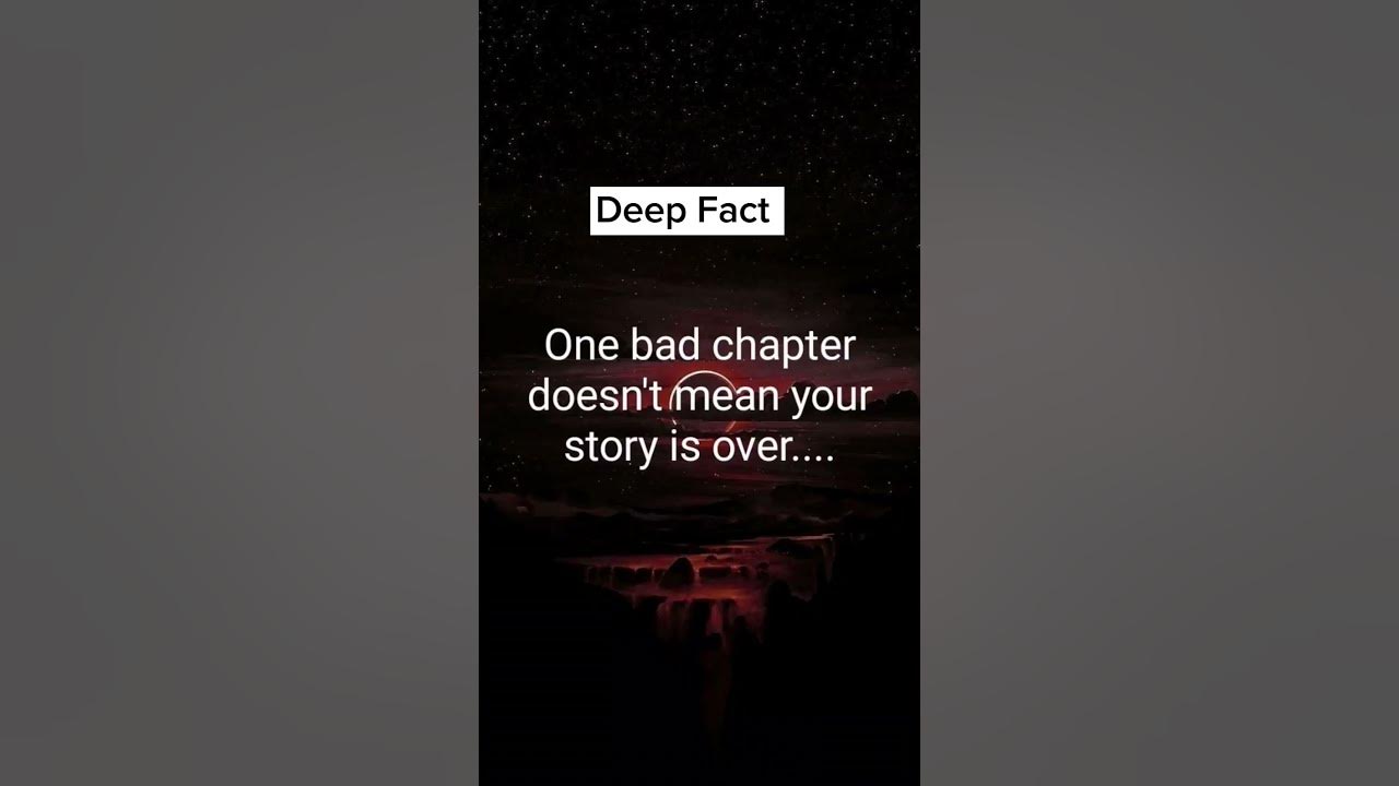 One bad chapter doesn't mean your story is over.... - YouTube