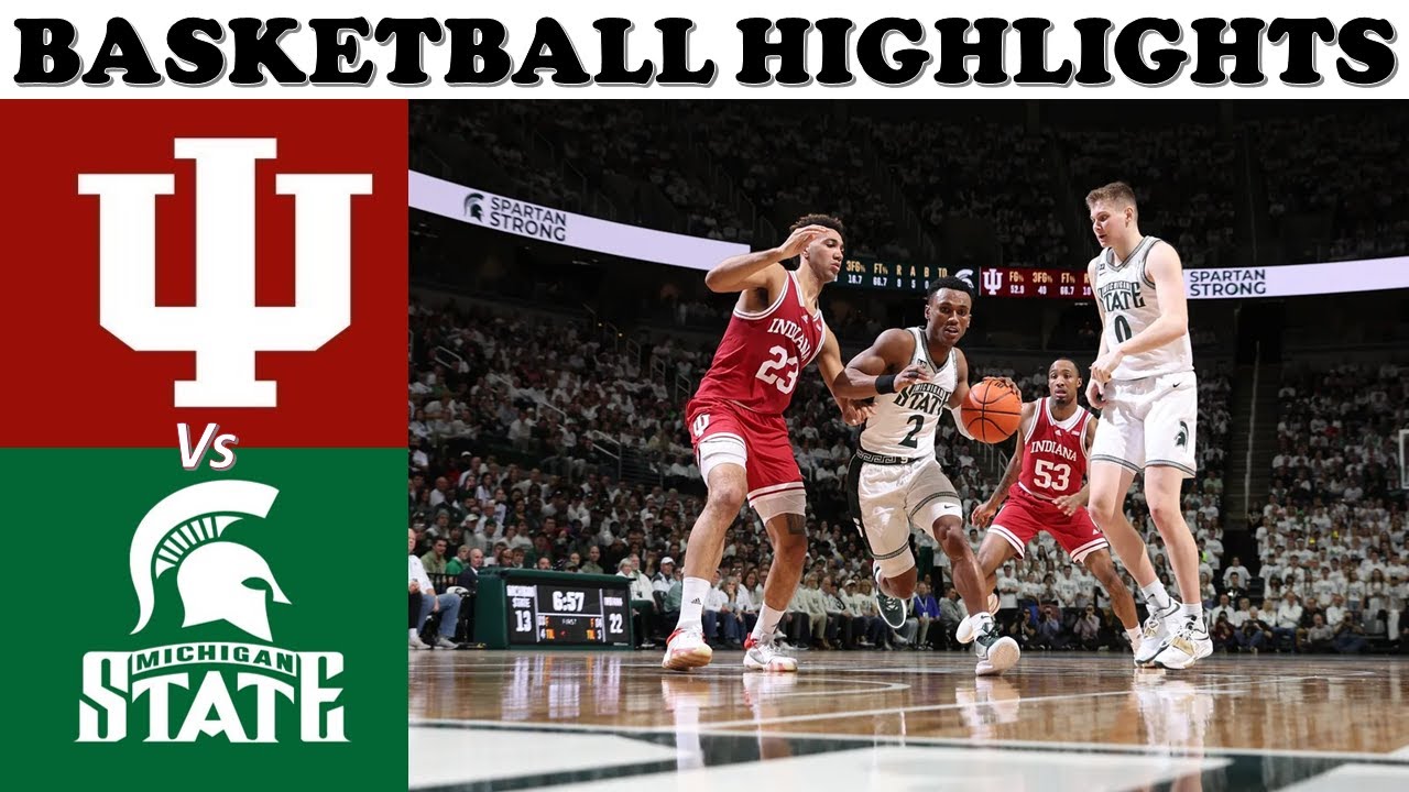 Indiana at Michigan State Basketball Highlights - UPSET ALERT! - YouTube