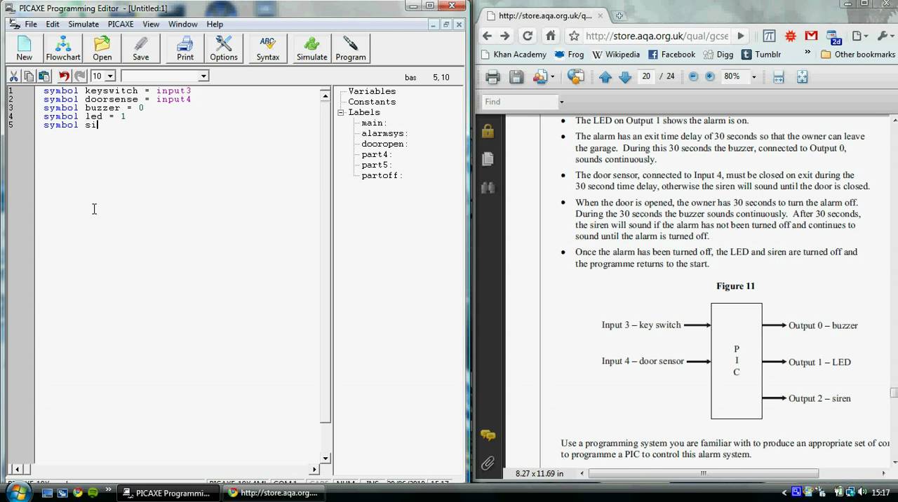 Gcse Electronic Products Picaxe Programming Lesson 4 Youtube