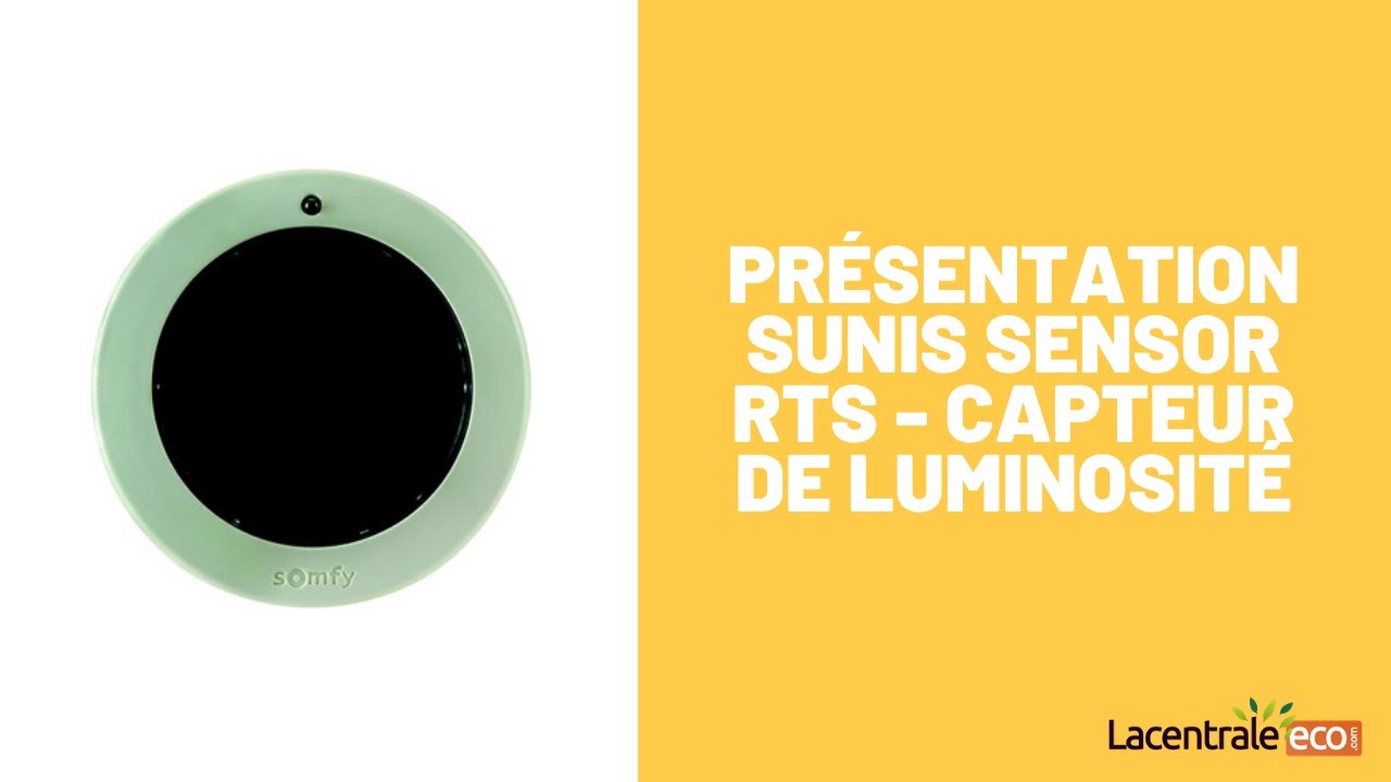 Capteur de soleil somfy Sunis Sensor RTS - SOMFY-9013075 - YouTube