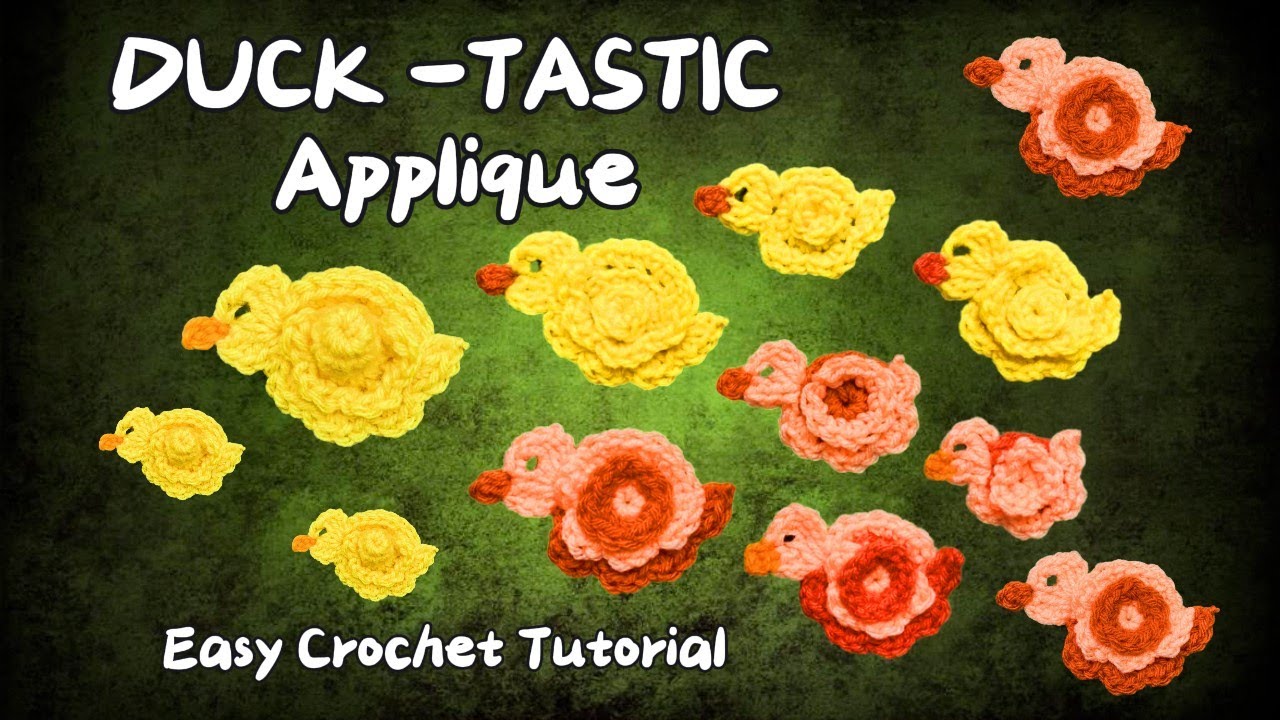 Adorable Duck Applique Add Fun To Your Crochet Duck Applique Crochet