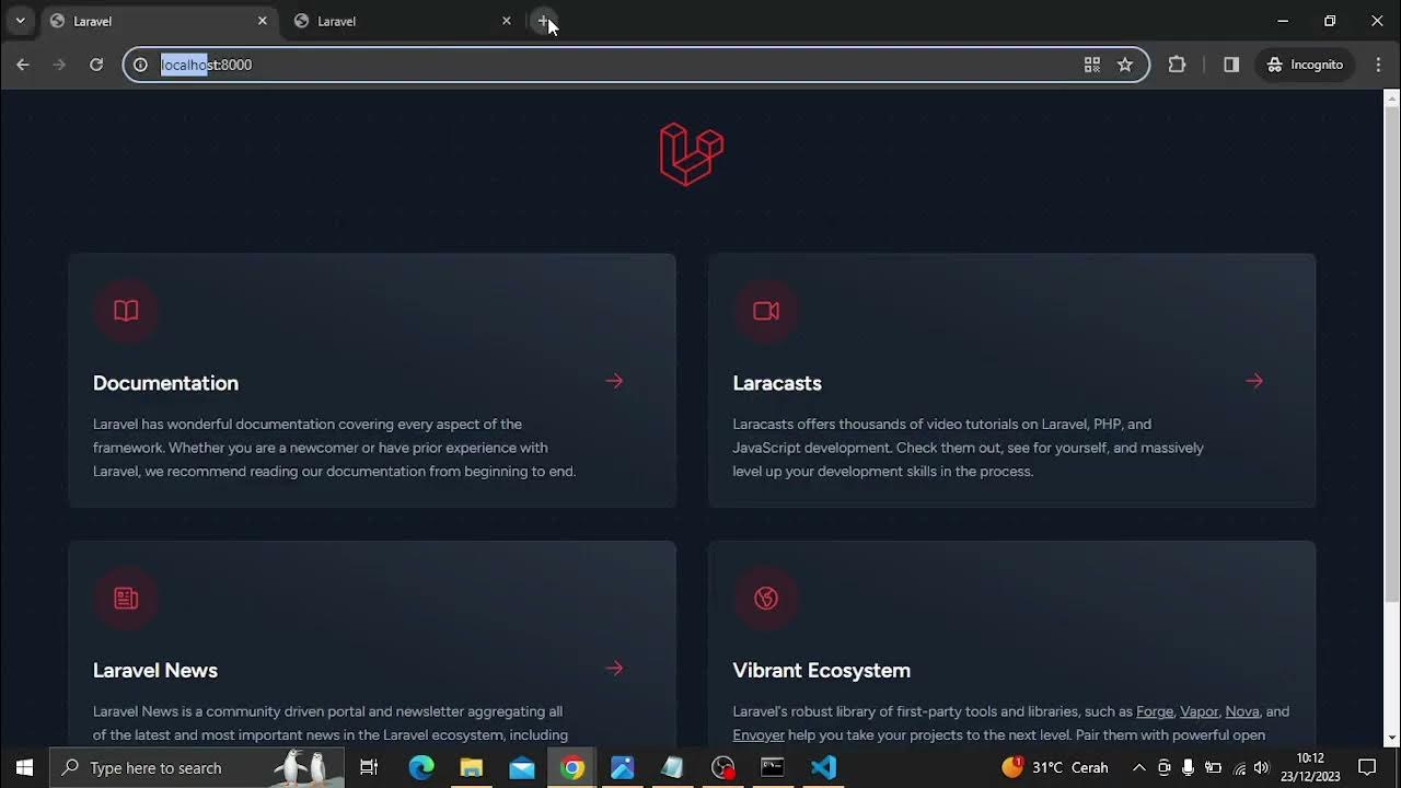 Membuat koneksi database laravel dan migrasi tabel laravel -- 02 - YouTube
