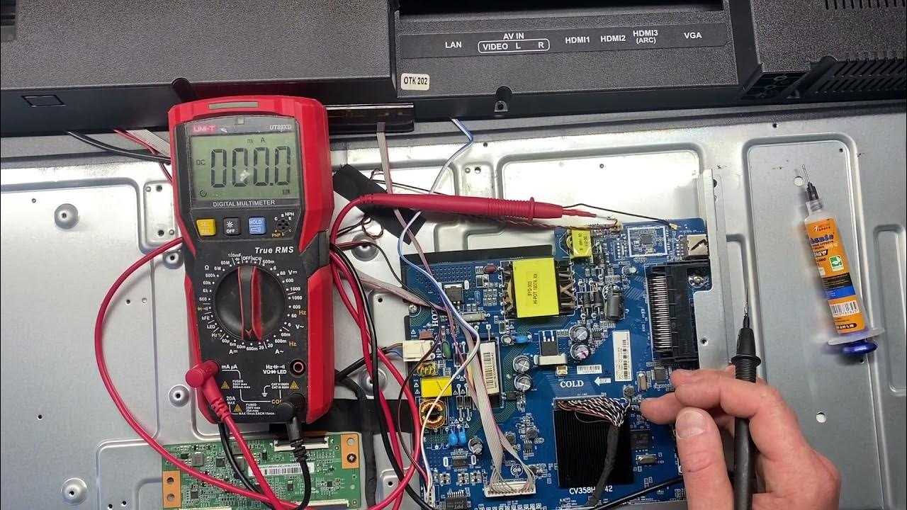 Ремонт телевизора DEXP F43E8000Q, hard reset, доработка БП - YouTube