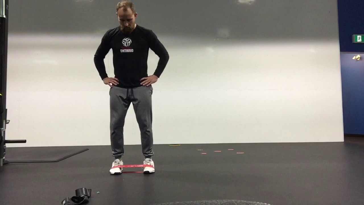 Lateral mini band (Monster) walk variations - YouTube