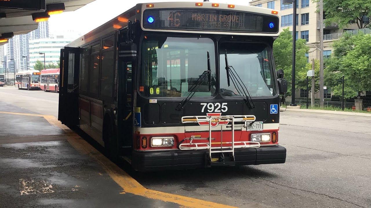 TTC Southbound RETIRED Ride video on 7925 on route 46 Martin Grove to ...