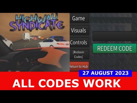 *ALL CODES WORK* [UPD!] Highway Syndicate : Traffic Racing ROBLOX | 27 AUGUST 2023 - YouTube