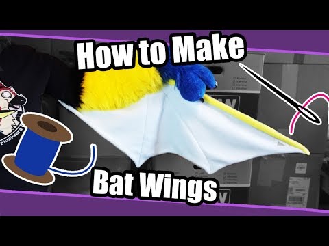 //Tutorial #64// Bat Wings For Partial Fursuits + PDF Pattern - YouTube