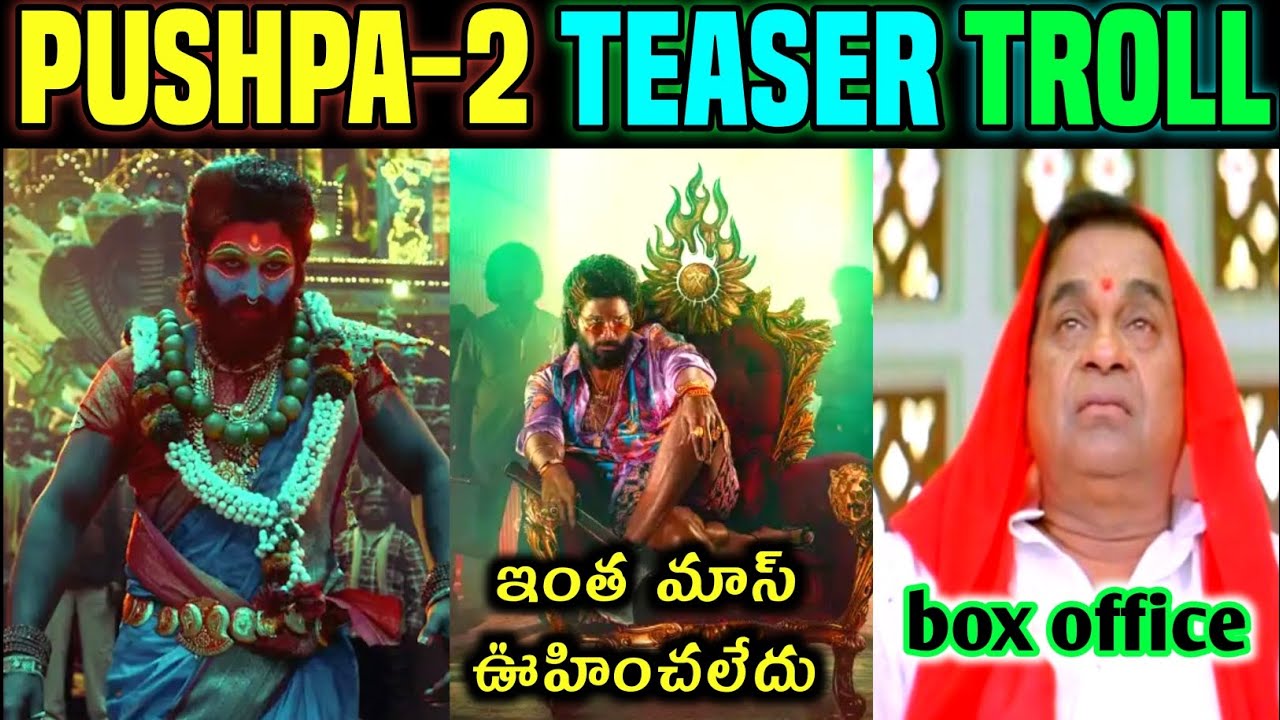 Pushpa 2 Teaser Troll 😂|| Pushpa The Rule|| Allu Arjun Rashmika ...