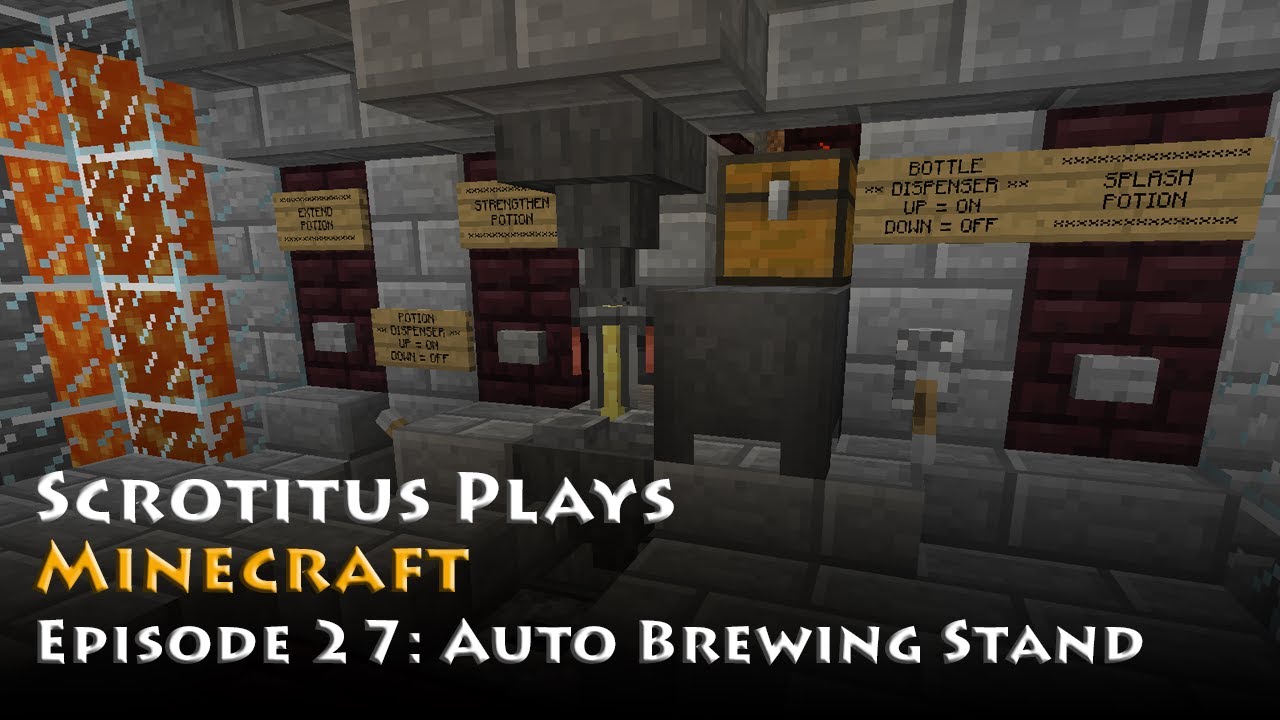 Minecraft - Episode 27 - Auto Brewing Stand - YouTube
