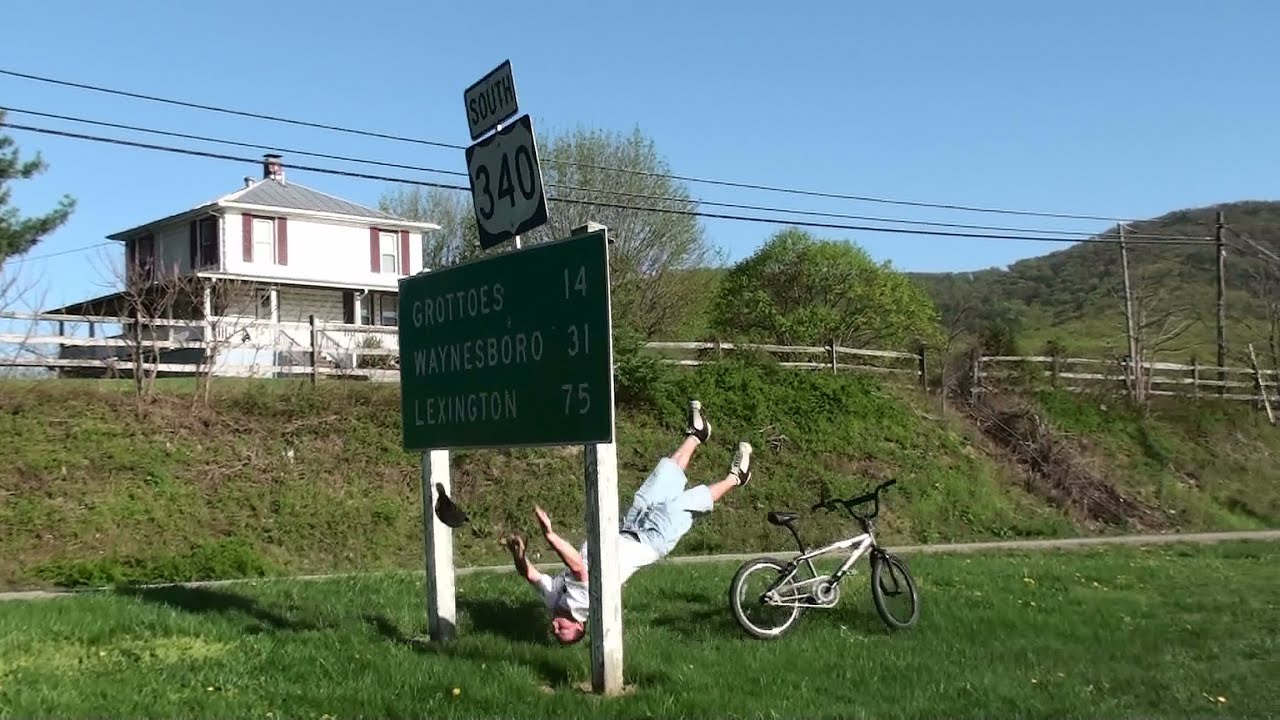 Insane Bike Crash Into Road Sign - YouTube