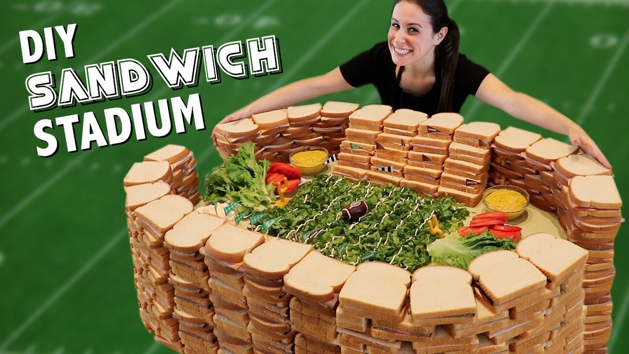 DIY 7 INGREDIENT SANDWICH STADIUM 🥪🏟️ - YouTube
