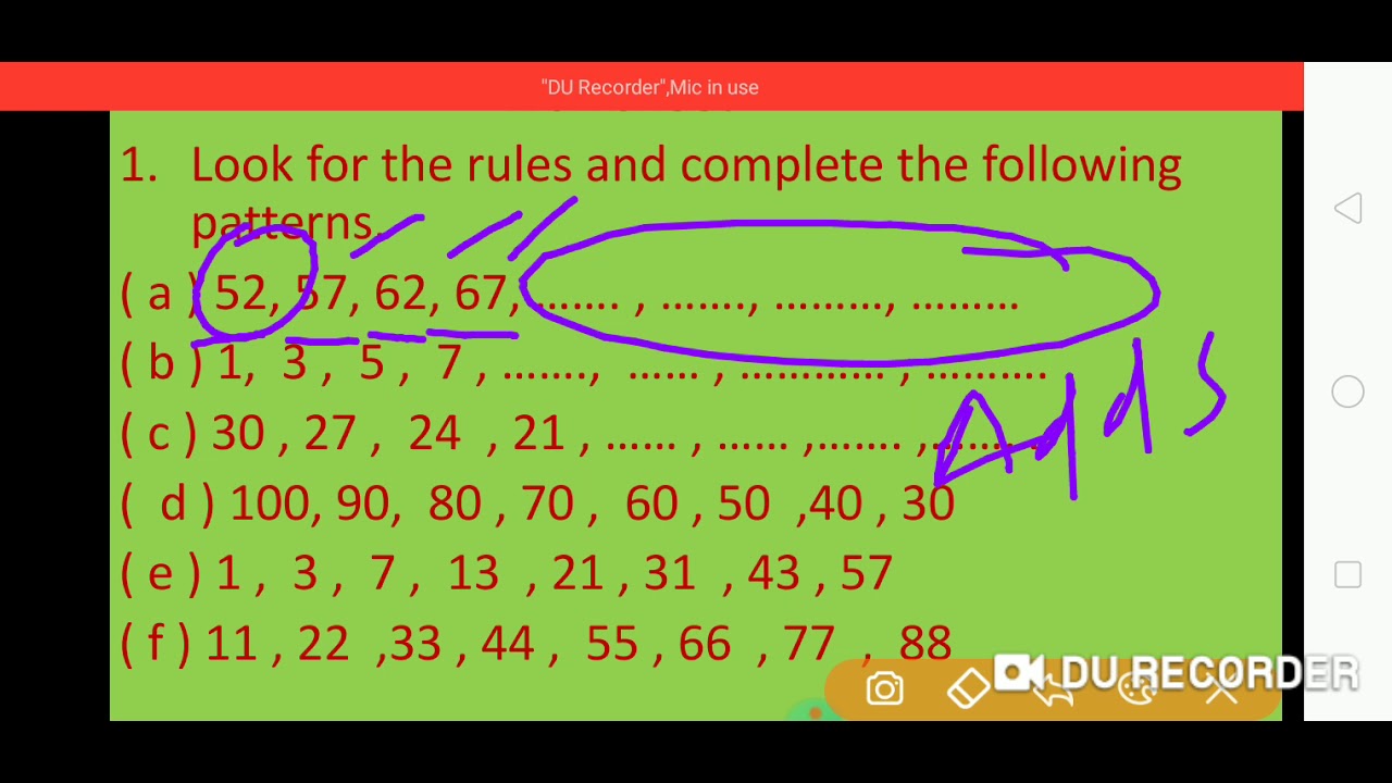 Unit - 14 Fun with Patterns Std. 4th - YouTube