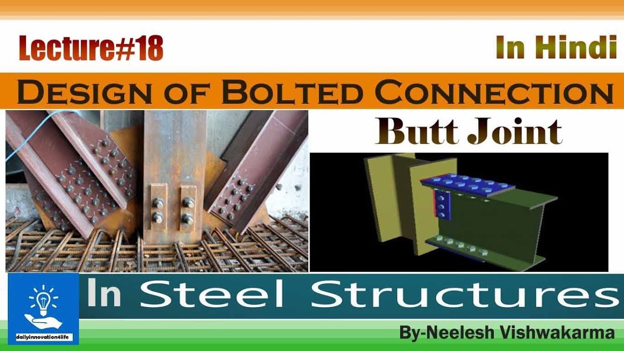 Design of Bolted Connection [Butt Joint] in Hindi - YouTube