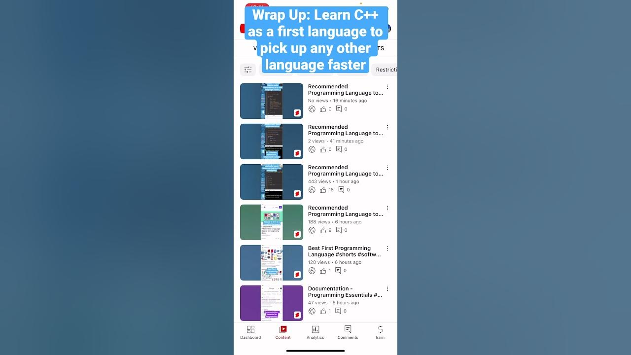 Recommended Programming Language To Begin Learning C Part 5 Shorts Cplusplus Learntocode