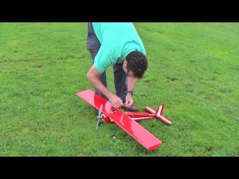 Hobby-Lobby Mini Telemaster with ailerons and brushless motor - YouTube