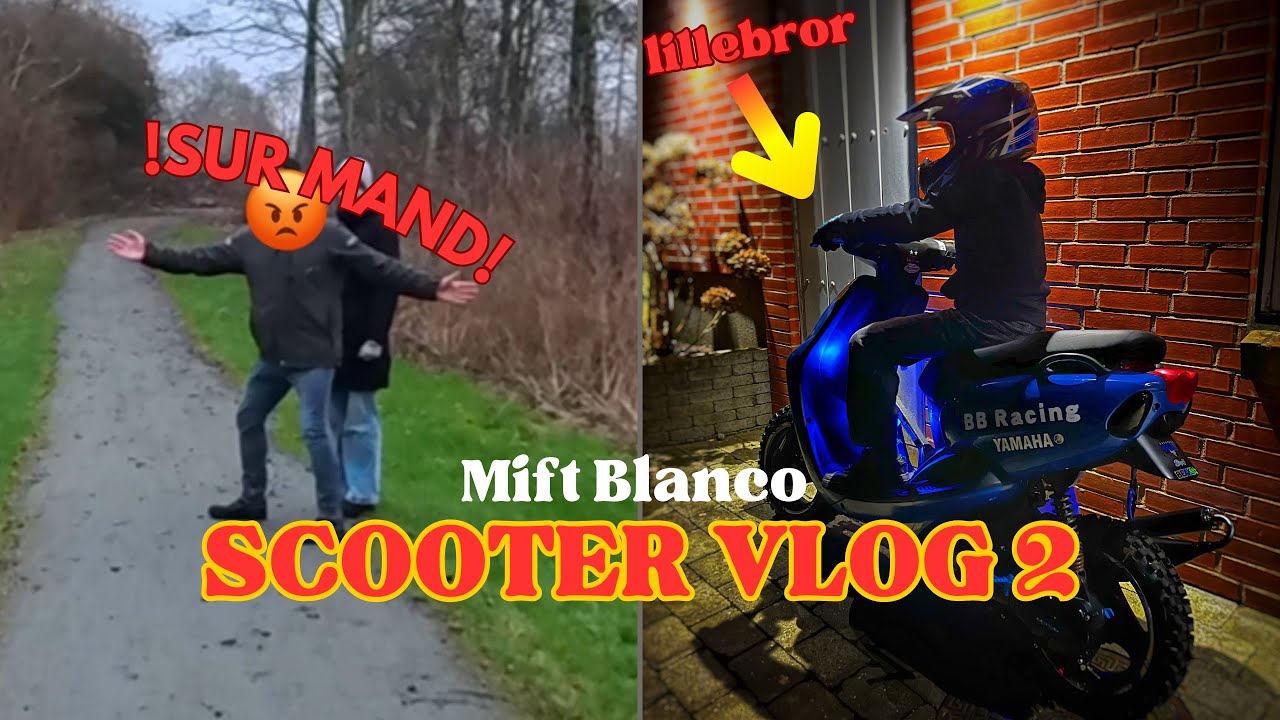 Scooter Vlog 2) Sur mand) Lillebror prøver Scootercross) - YouTube