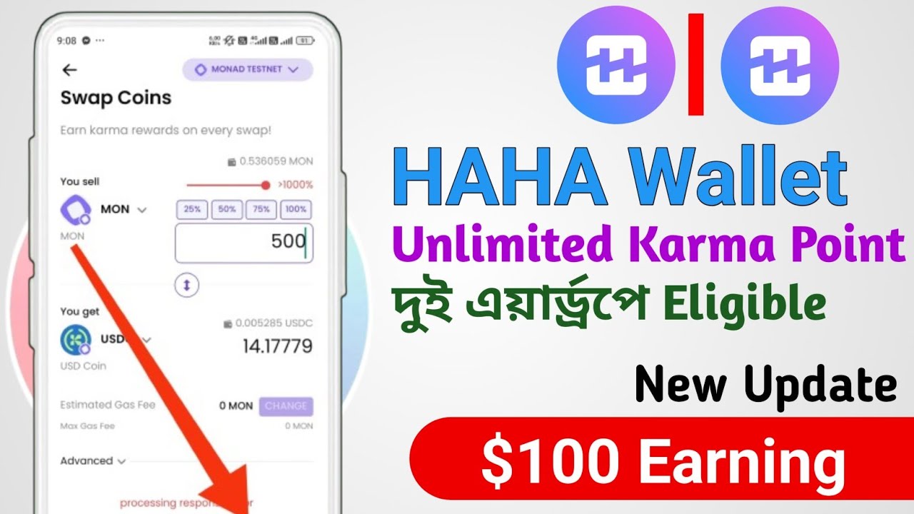Haha Wallet New Update | Haha Monad Airdrop Update | Haha Wallet Unlimited Karma | New Binance ...