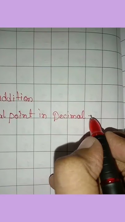 how to add decimal numbers|| addition of decimal numbers - YouTube