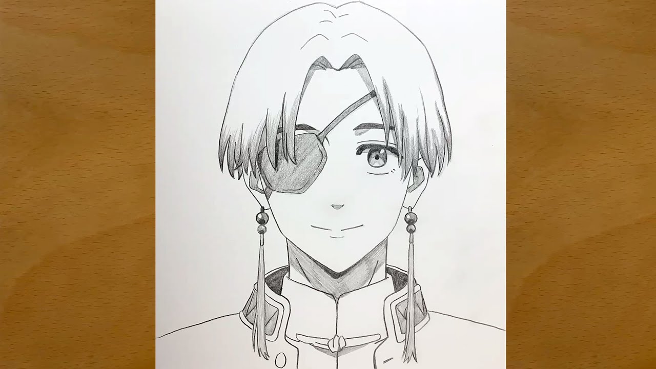 Anime sketch | How to draw Hayato Suo from Wind Breaker step-by-step ...